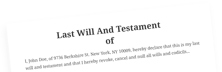 Last Will And Testament - Form Pros