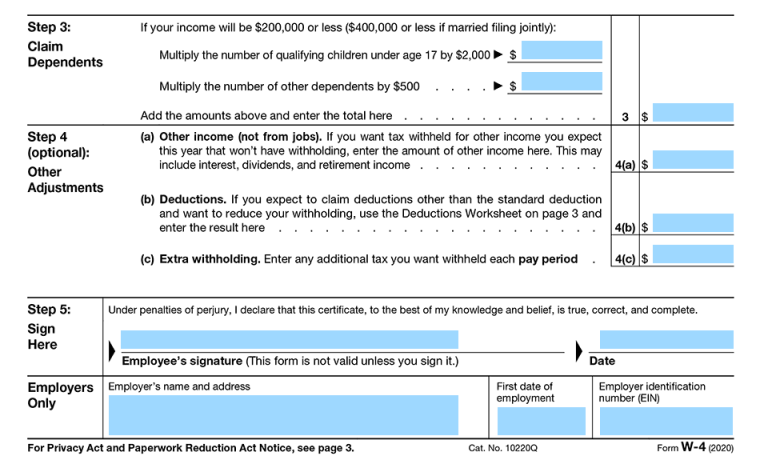 How to Fill Out Form W-4 in 5 Simple Steps | FormPros