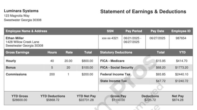 How Taxes Appear on Your Paystub (Federal, State, and Local) | FormPros